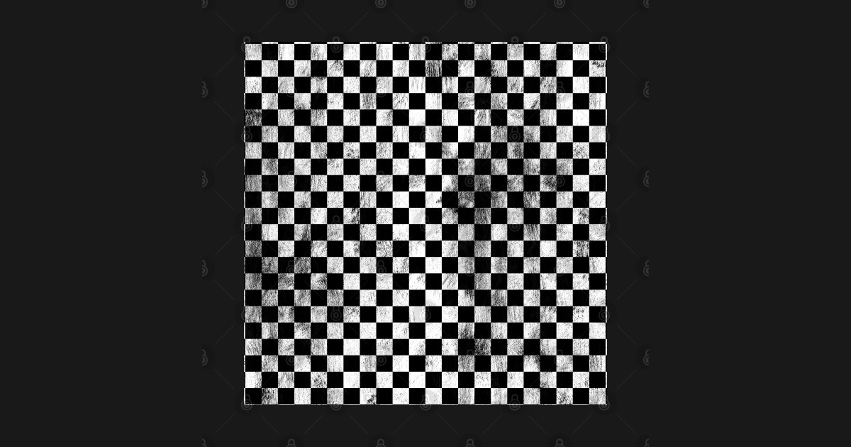 Distressed Checkerboard Checkered - Checkerboard Pattern - T-Shirt ...