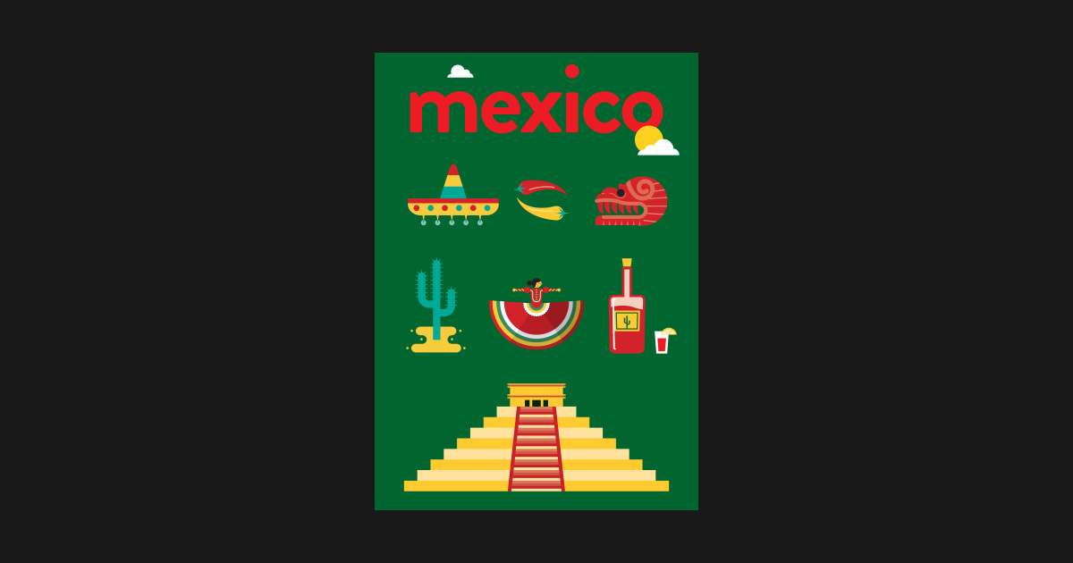 Mexico Poster Design - Mexico - T-Shirt | TeePublic