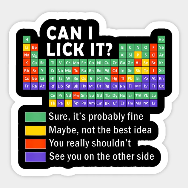 Can I Lick It Periodic Table Of Elements Science - Periodic Table Of ...