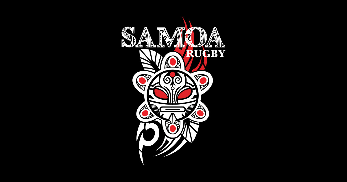 Samoa Rugby Tattoo Mask Samoan Fan Memorabilia - Rugby Union - Sticker ...
