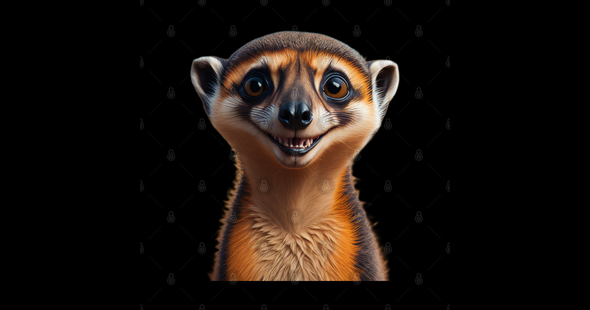 Cute smiley meerkat face - Meerkat - T-Shirt | TeePublic