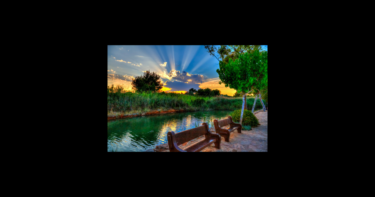 Amazing Sun Rays By The River - Paul Thompson Photography - Sticker ...
