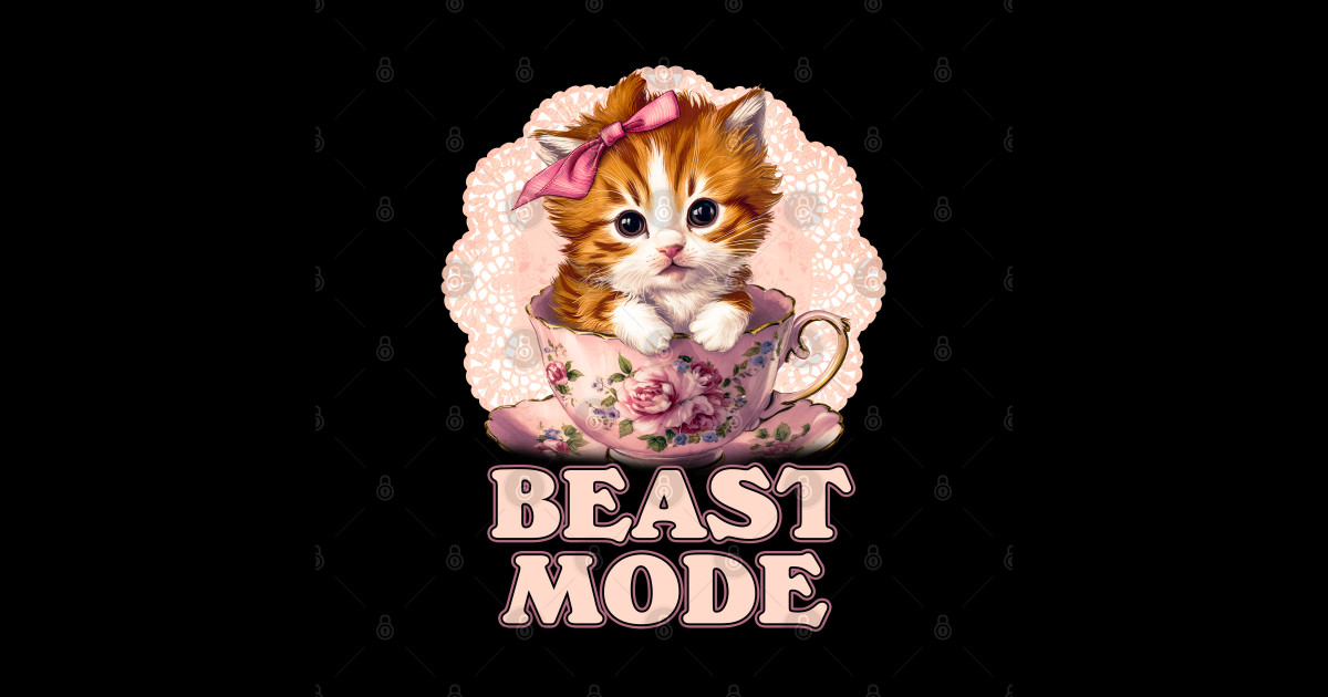 Beast Mode Funny Kitten Tshirt, Funny Cat Meme Shirt, Boyfriend Gifts ...