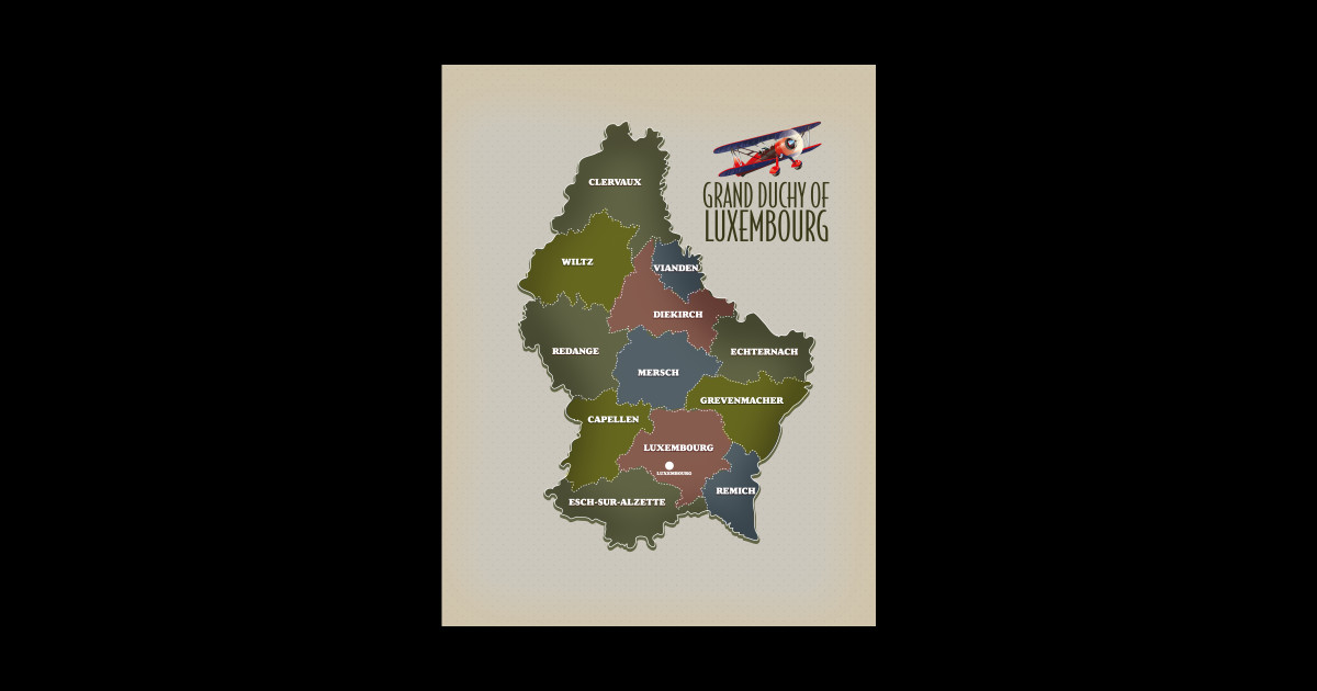 Grand Duchy of Luxembourg map, - Grand Duchy Of Luxembourg - Magnet ...