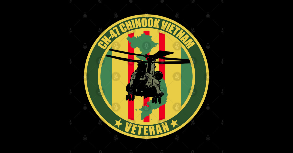 CH-47 Chinook Vietnam Veteran - Vietnam Chinook Helicopter - Sticker ...