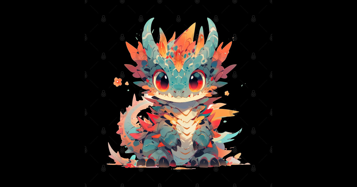 Firy little dragon - Dragon - Sticker | TeePublic