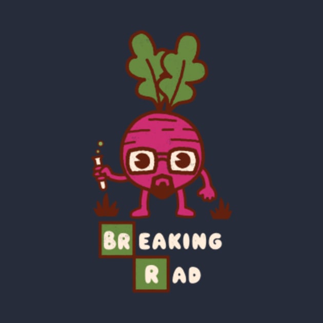 Kawaii Style Breaking Rad - Radish Veg Character - Vegetable Pun - T ...