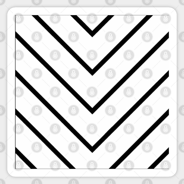 Classic Black White Line Pattern. - Line Art - Sticker | TeePublic