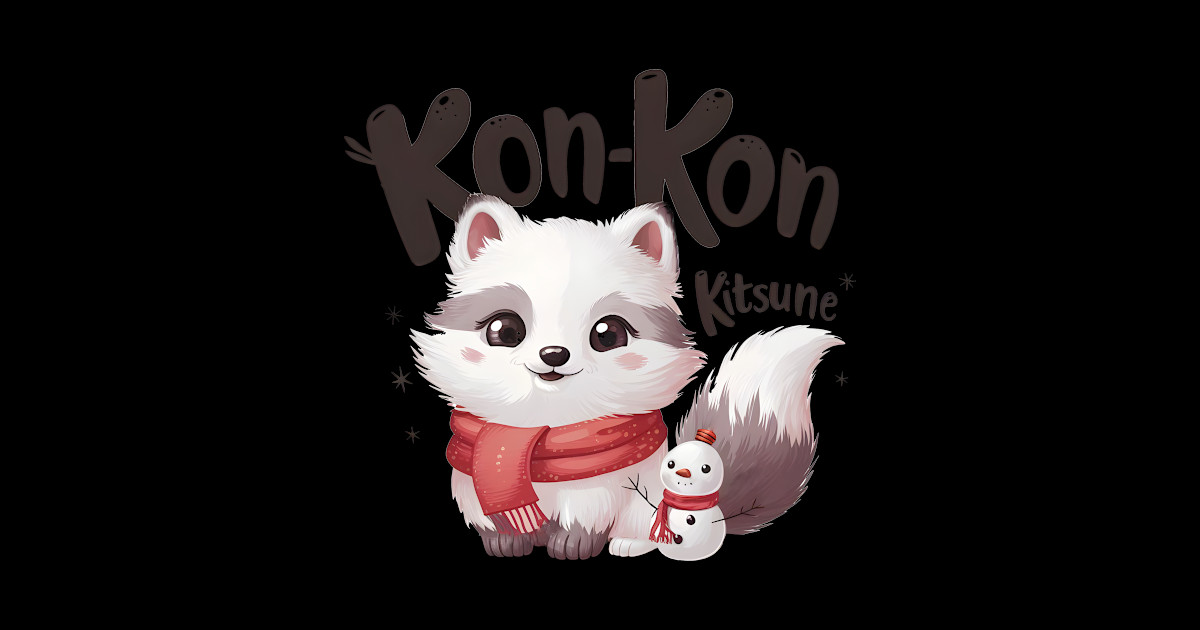 Kon-Kon Kitsune Cute Fox - Kitsune Fox - Sticker | TeePublic