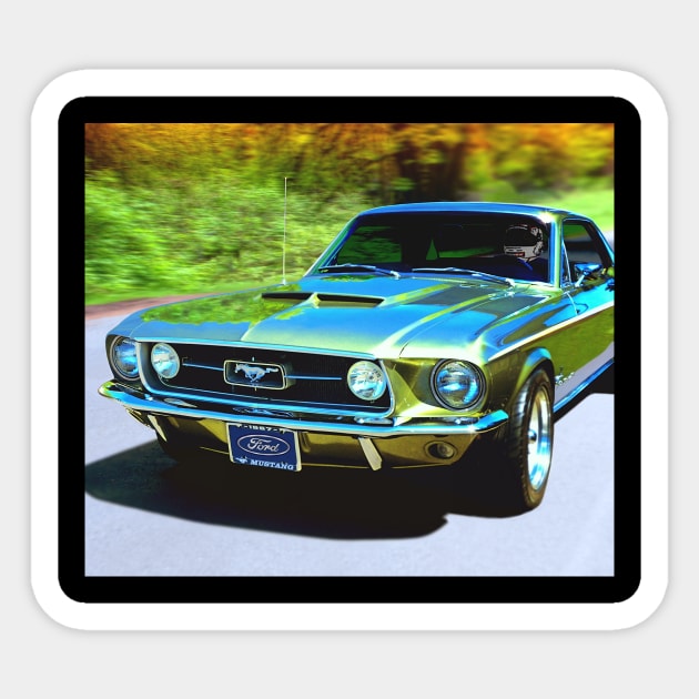 1967 Mustang - Automotive - Sticker | TeePublic