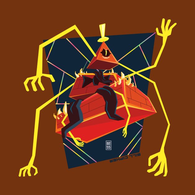 Bill Cipher Art - Gravity Falls - Pin | TeePublic