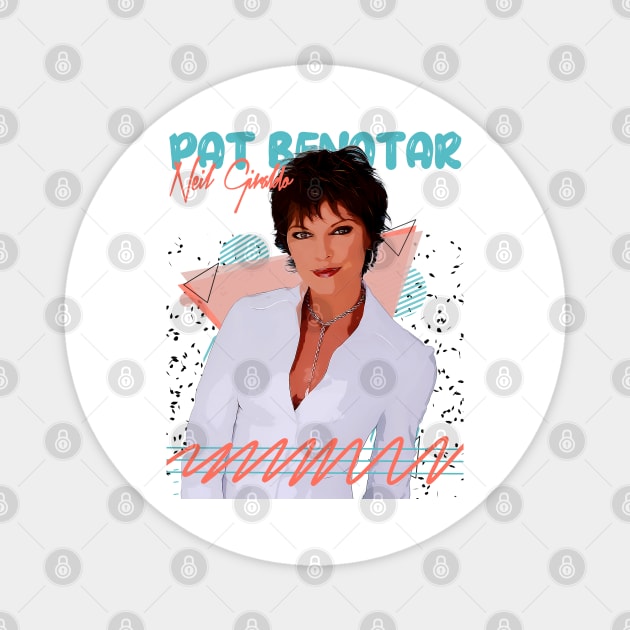Retro Pat Benatar 80s Fan Art Design - Pat Benatar - Magnet | TeePublic