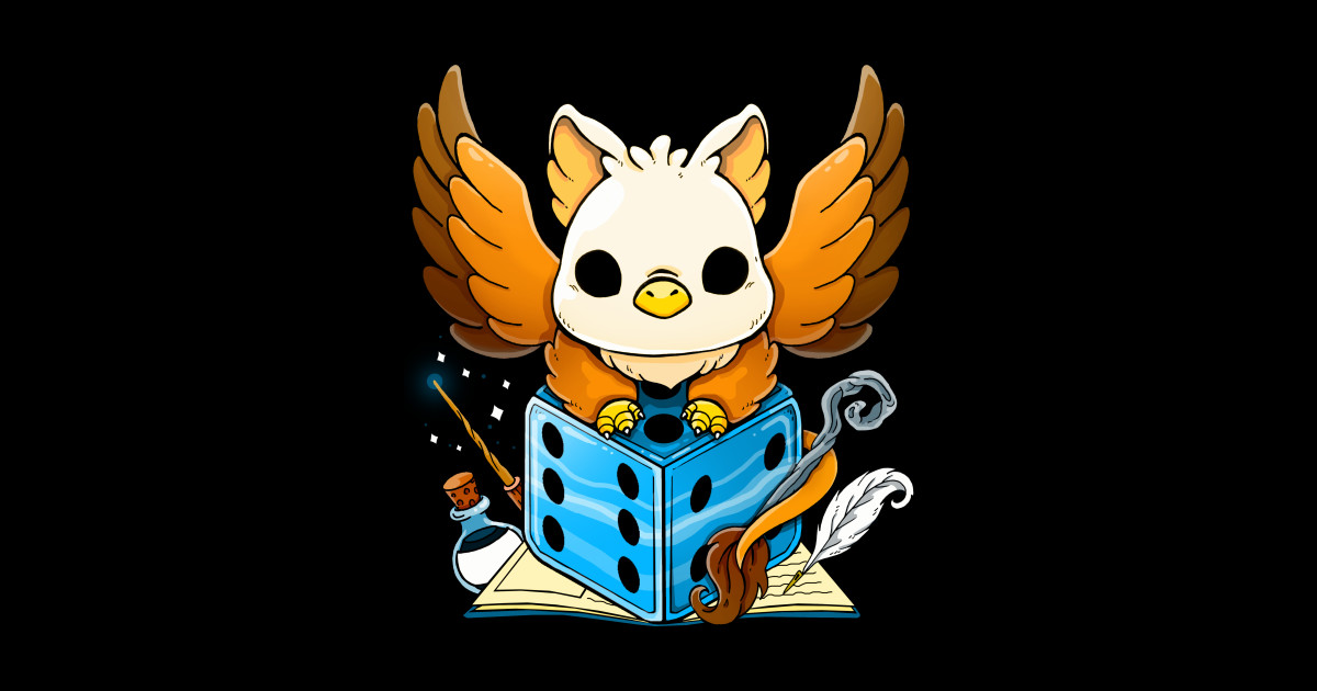 Griffin Wizard Dice - Griffin - Posters and Art Prints | TeePublic