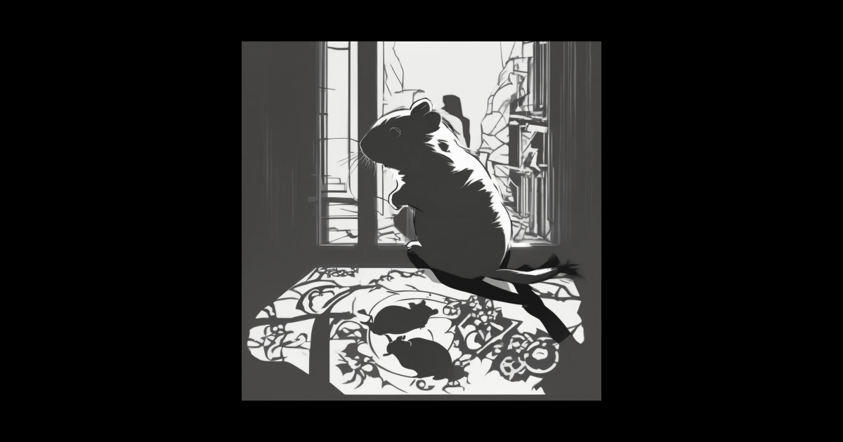 Hamsters Shadow Silhouette Anime Style Collection No. 24 - Digital Art ...