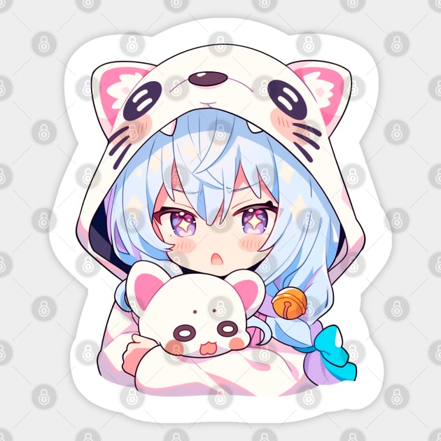 Cute girl hugging a pet - Girl Hugging - Sticker | TeePublic