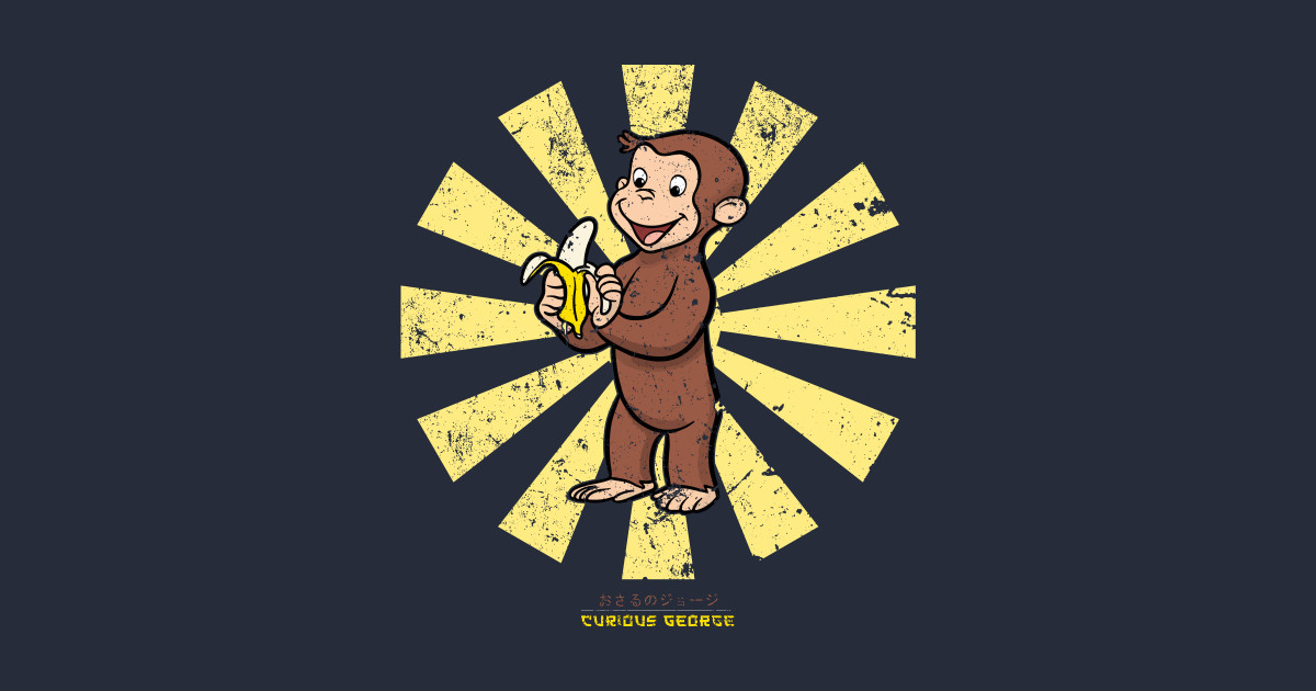 Curious George Retro Japanese - Curious George - T-Shirt | TeePublic