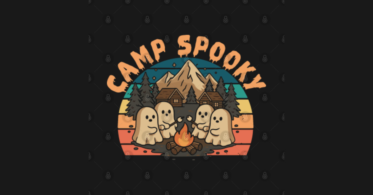 Camp Spooky Ghost Camping Gift - Camp Spooky - T-Shirt | TeePublic