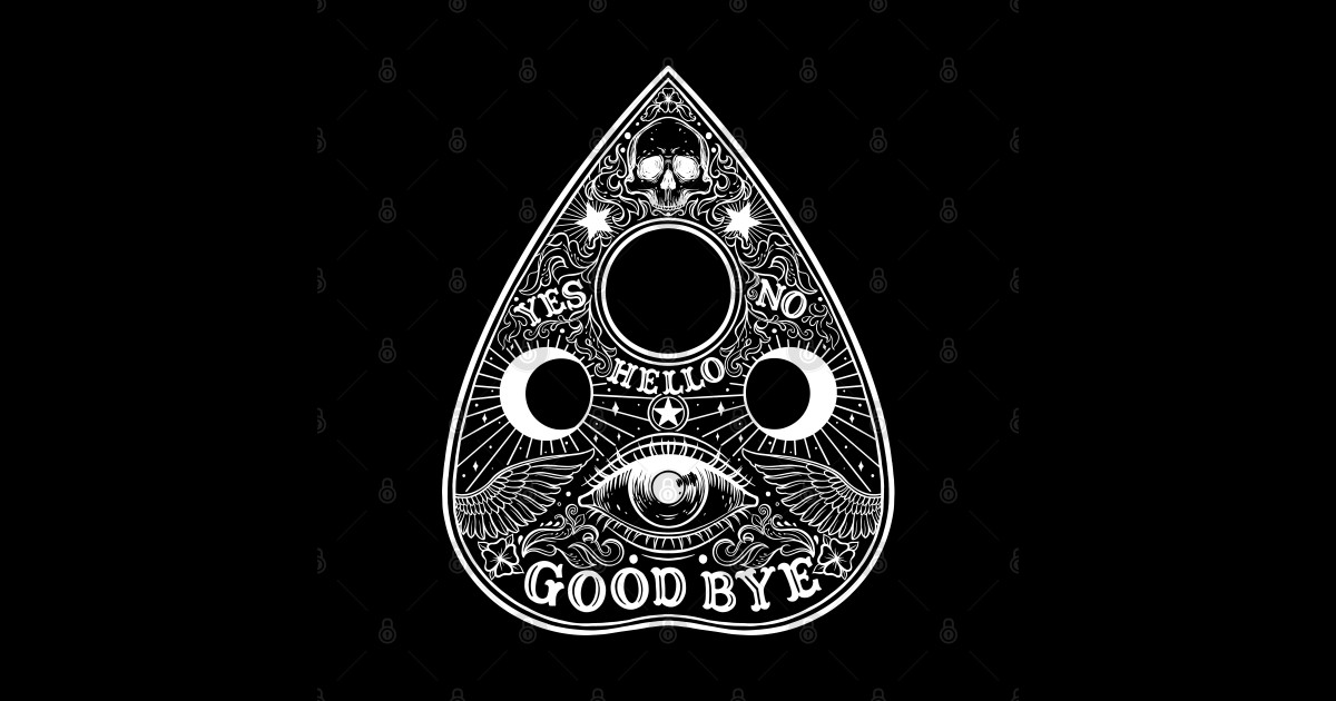 Ouija Planchette Board. All seeing eye - Ouija Planchette - Sticker ...