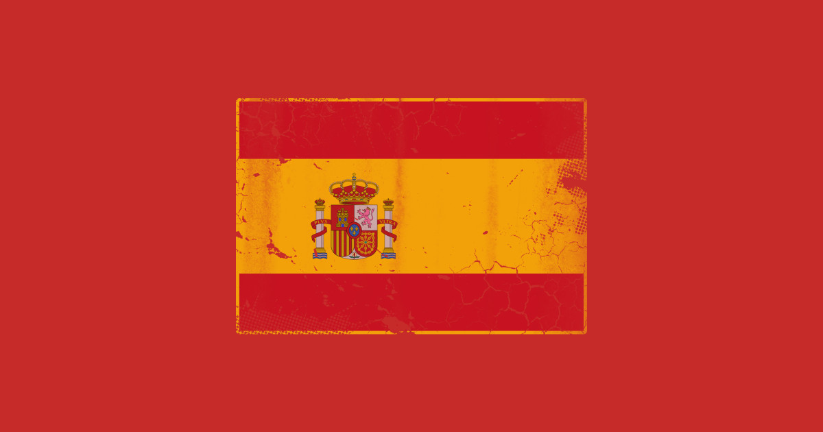 Vintage Flag Of Spain - Spain - Sticker | TeePublic