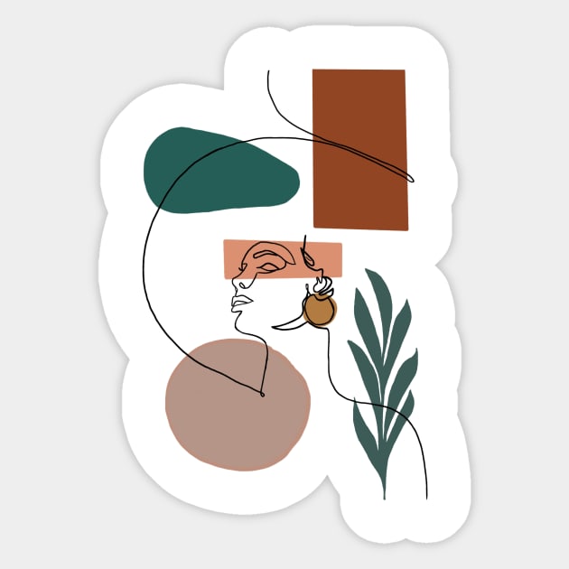 one line art - One Line Art - Sticker | TeePublic