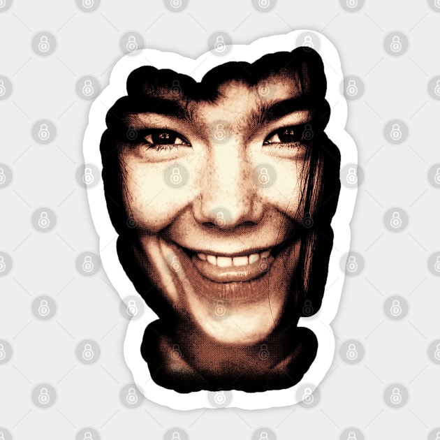 Bjork Face Classic - Bjork - Sticker | TeePublic