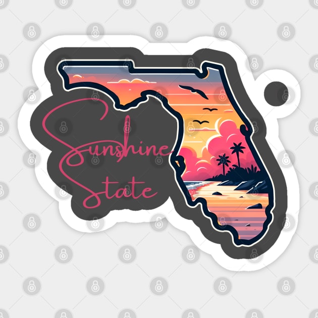 Welcome to Florida ghe sunshine state - Florida - Sticker | TeePublic