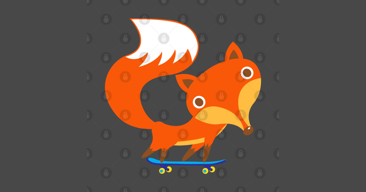 Fox And Skateboard Fox T Shirt Teepublic