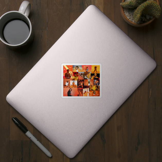 orange rap collage - Album - Sticker | TeePublic