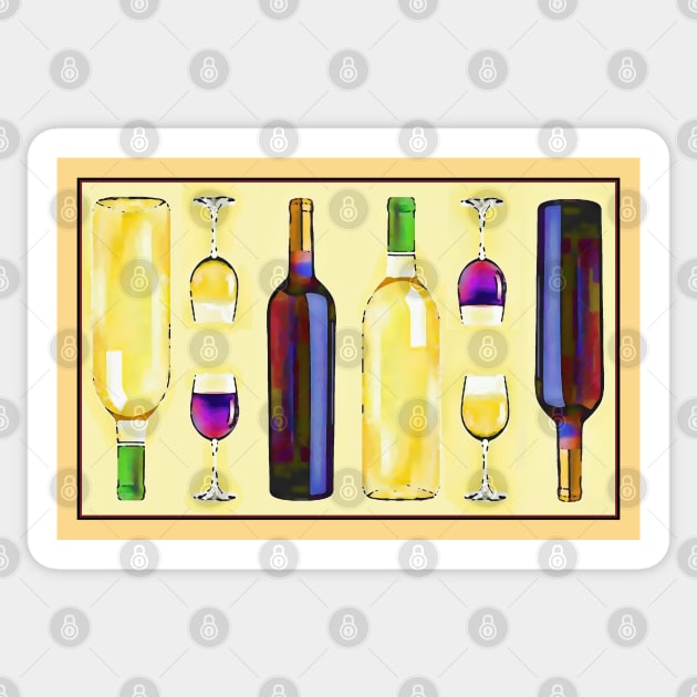 Let's Have Some Wine! - Wine - Sticker | TeePublic