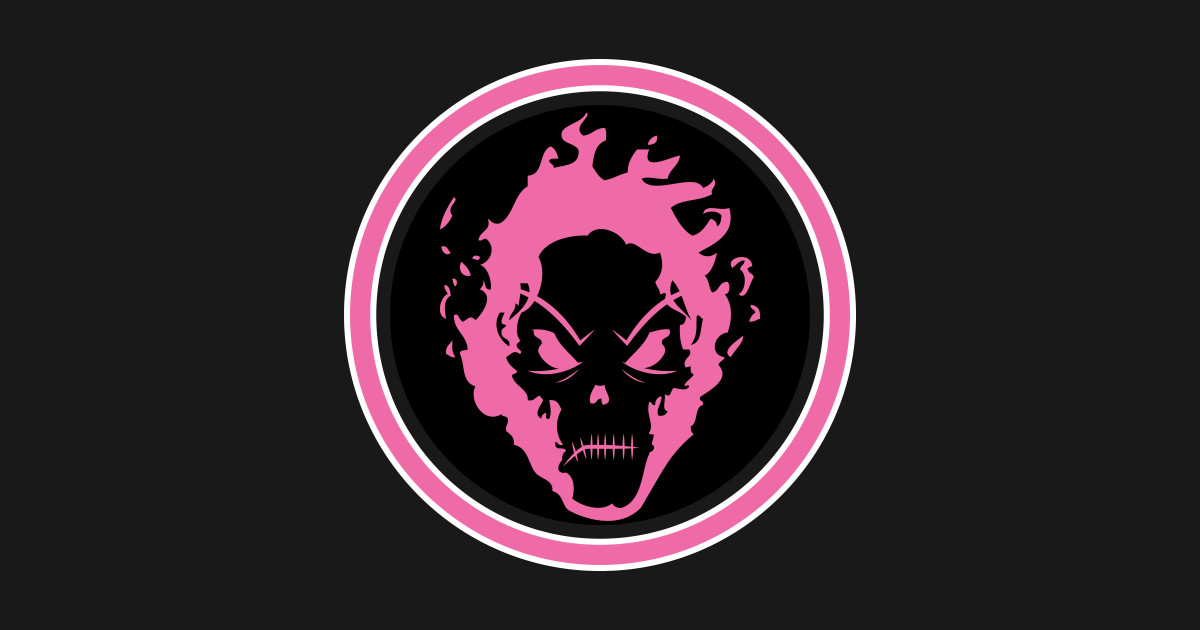 Evil Flaming Hot Pink Skull Halloween icon Logo - Gothic Pink Skull ...