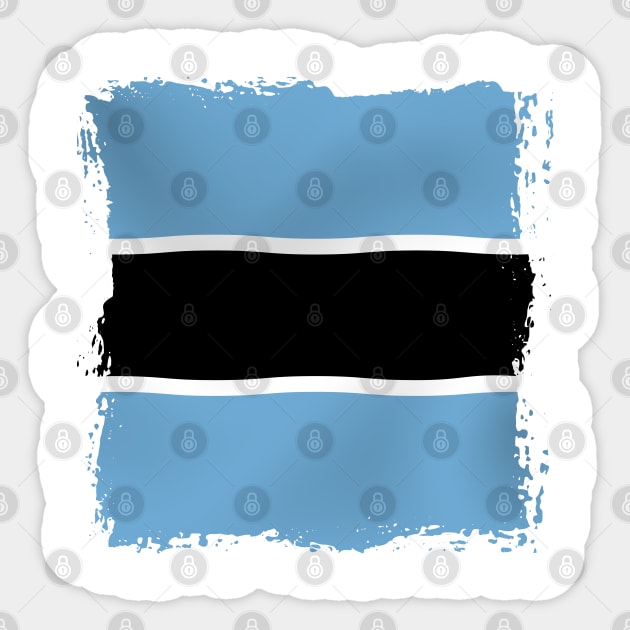 Botswana Artwork - Botswana Flag - Sticker | TeePublic