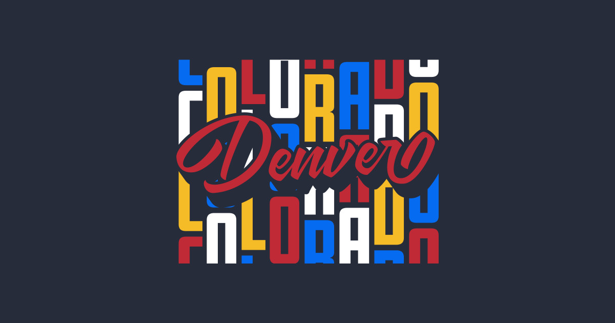 Retro Denver Colorado Word Art Vintage Colorado Pride - Denver - T ...