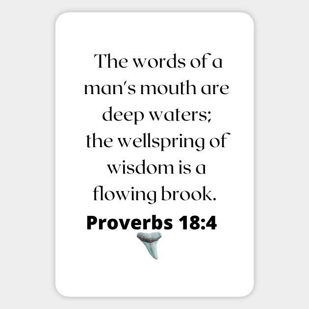 Proverbs 18:4 Man's Words Bible Verse (Plain) - Proverbs - Sticker ...