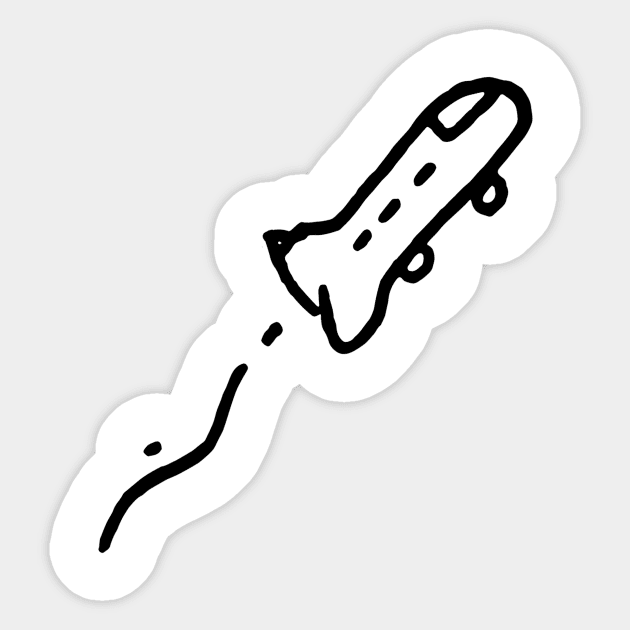 Space Rocket Doodle Art - Doodle - Sticker | TeePublic