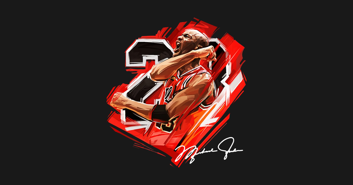 23 with signature ( Jordan ) - Michael Jordan - T-Shirt | TeePublic