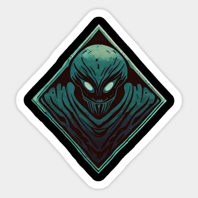 Ominous alien | Comics Alien Portrait - Alien - Sticker | TeePublic