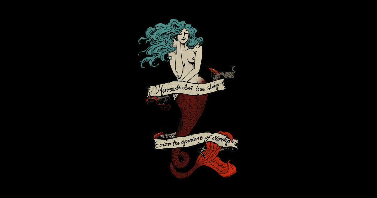 Mermaids and Shrimp - Mermaid - Posters and Art Prints | TeePublic
