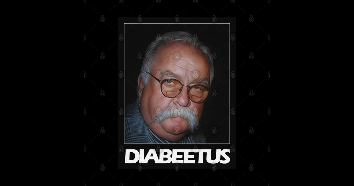 Diabeetus Brimley Rectangle - Diabeetus - Sticker | TeePublic