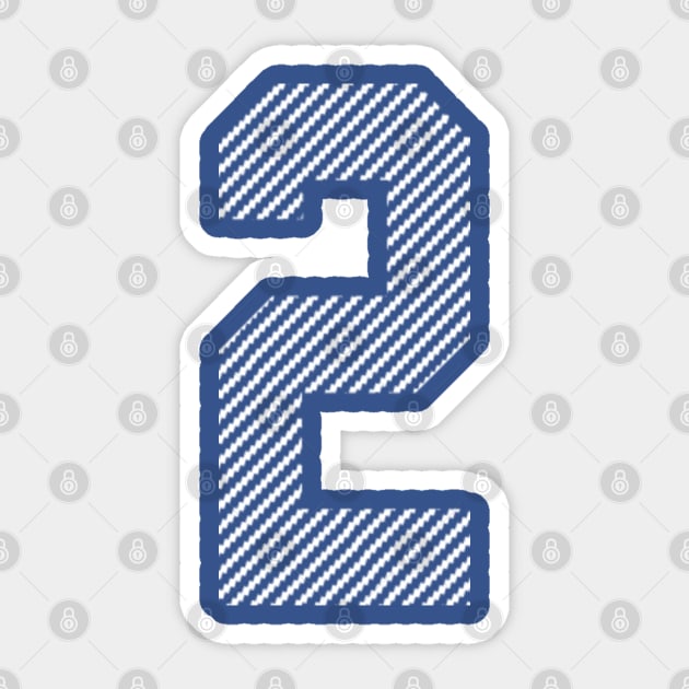 Iconic Number 2 - Number 2 - Sticker | TeePublic