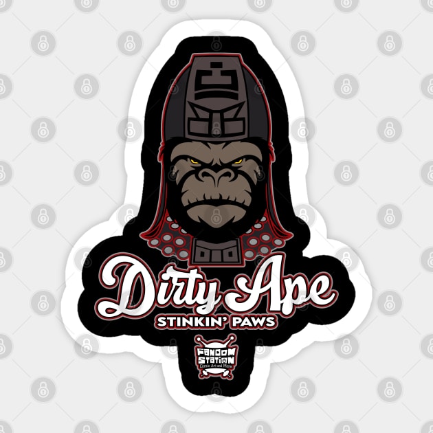 Dirty Ape... Stinkin' Paws - Planet Of The Apes - Sticker | TeePublic