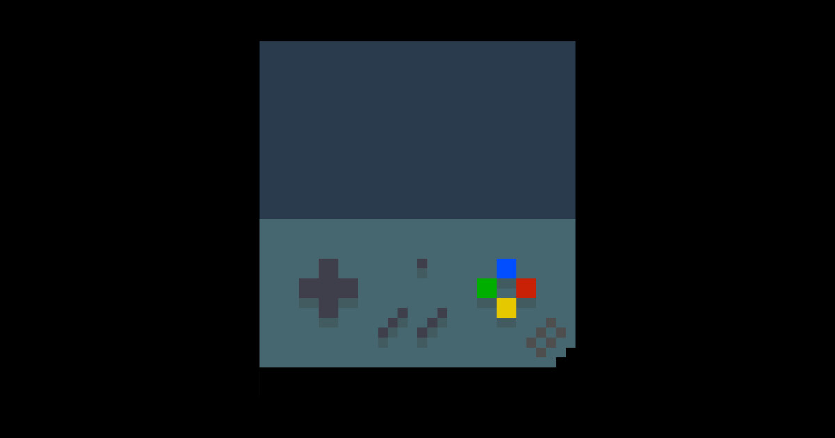 Retro Handheld Video Game Emulator (Blue) - Retro - Sticker | TeePublic