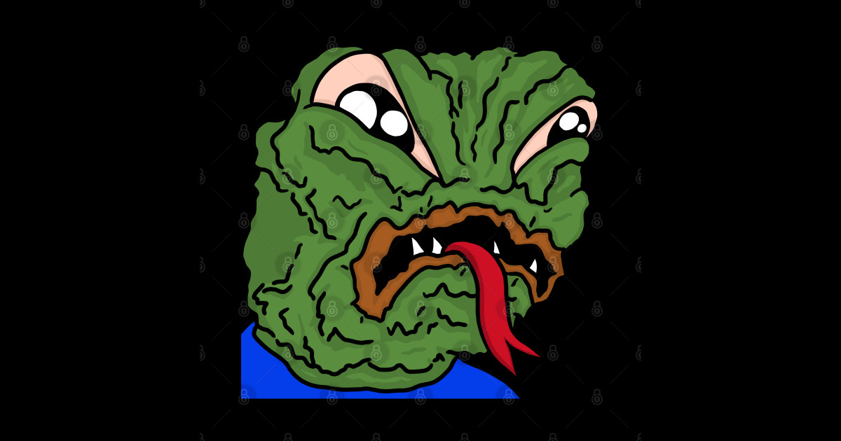 Pepe the frog hiss mask - Kck - Sticker | TeePublic