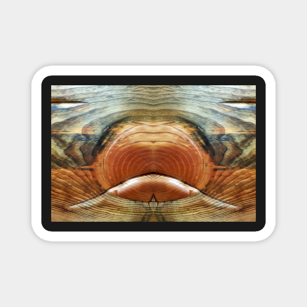 Wood Grain Face by Adelaide Artist Avril Thomas - Wood - Magnet | TeePublic