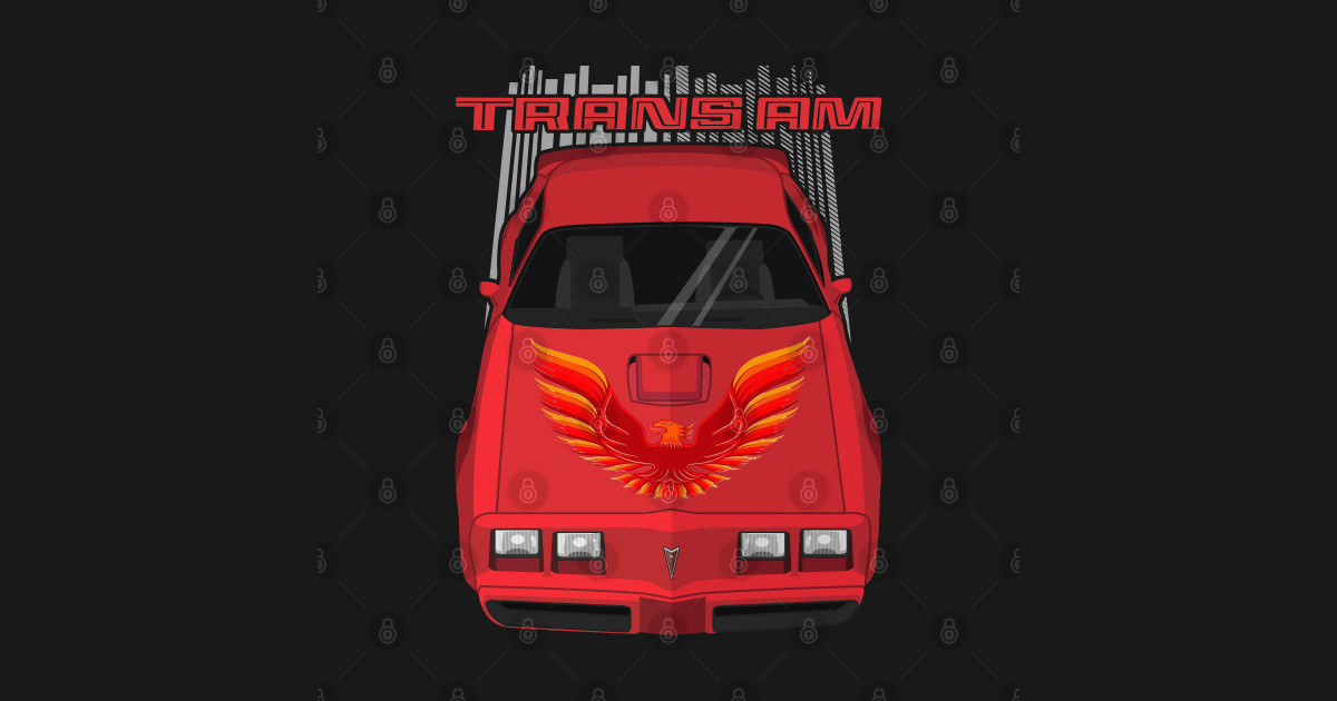 Firebird Trans Am 79-81 - red and orange - Pontiac Trans Am - T-Shirt ...