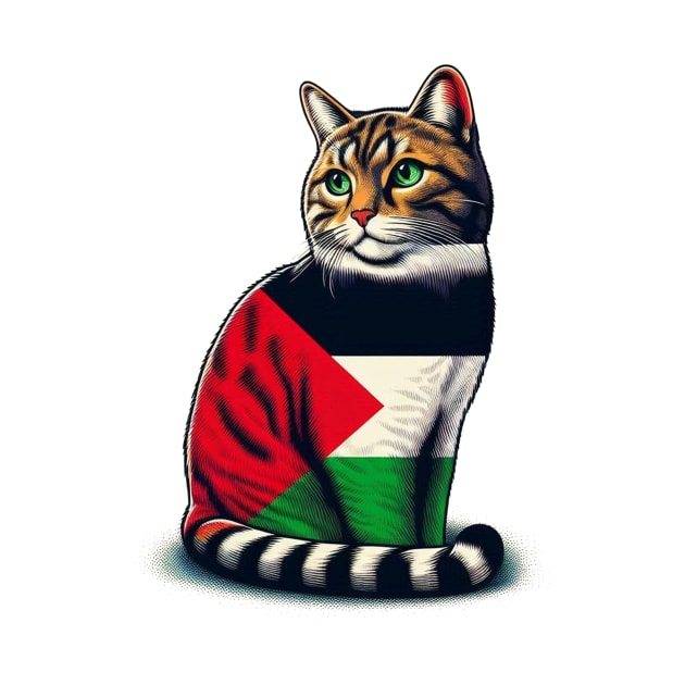 cat palestine - Cat Palestine - T-Shirt | TeePublic