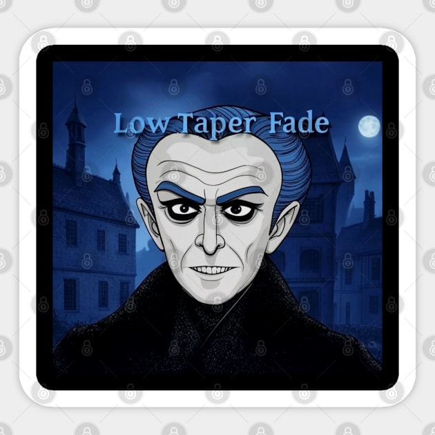 Vampire Low Taper - Funny Vampire - Sticker | TeePublic