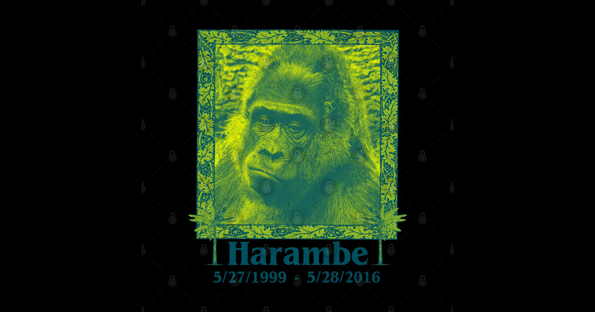Harambe Memorial Rest In Peace - Harambe - Posters and Art Prints ...