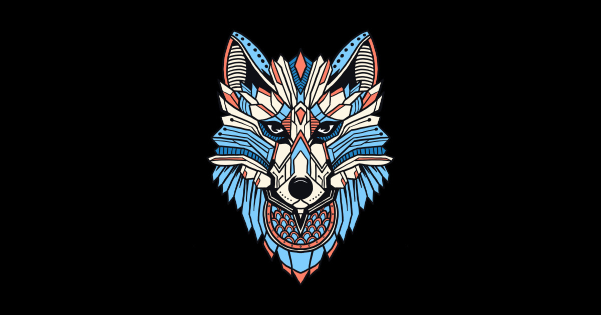 Blue Wolf - Wolf - Sticker | TeePublic