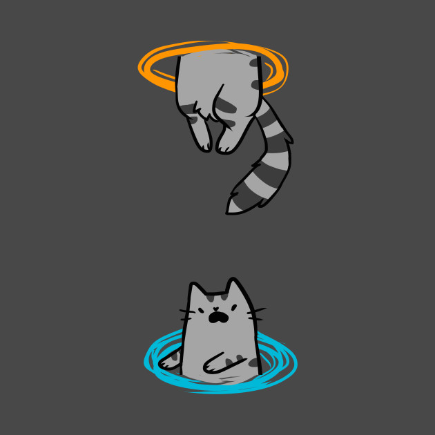 Portal Cat - Video Game - T-Shirt | TeePublic