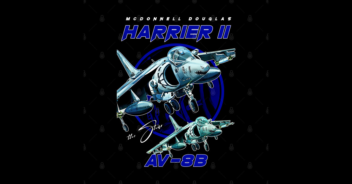 Harrier II AV-8B Ground-Attack Aircraft Fighterjet - Harrier Ii Av 8b ...